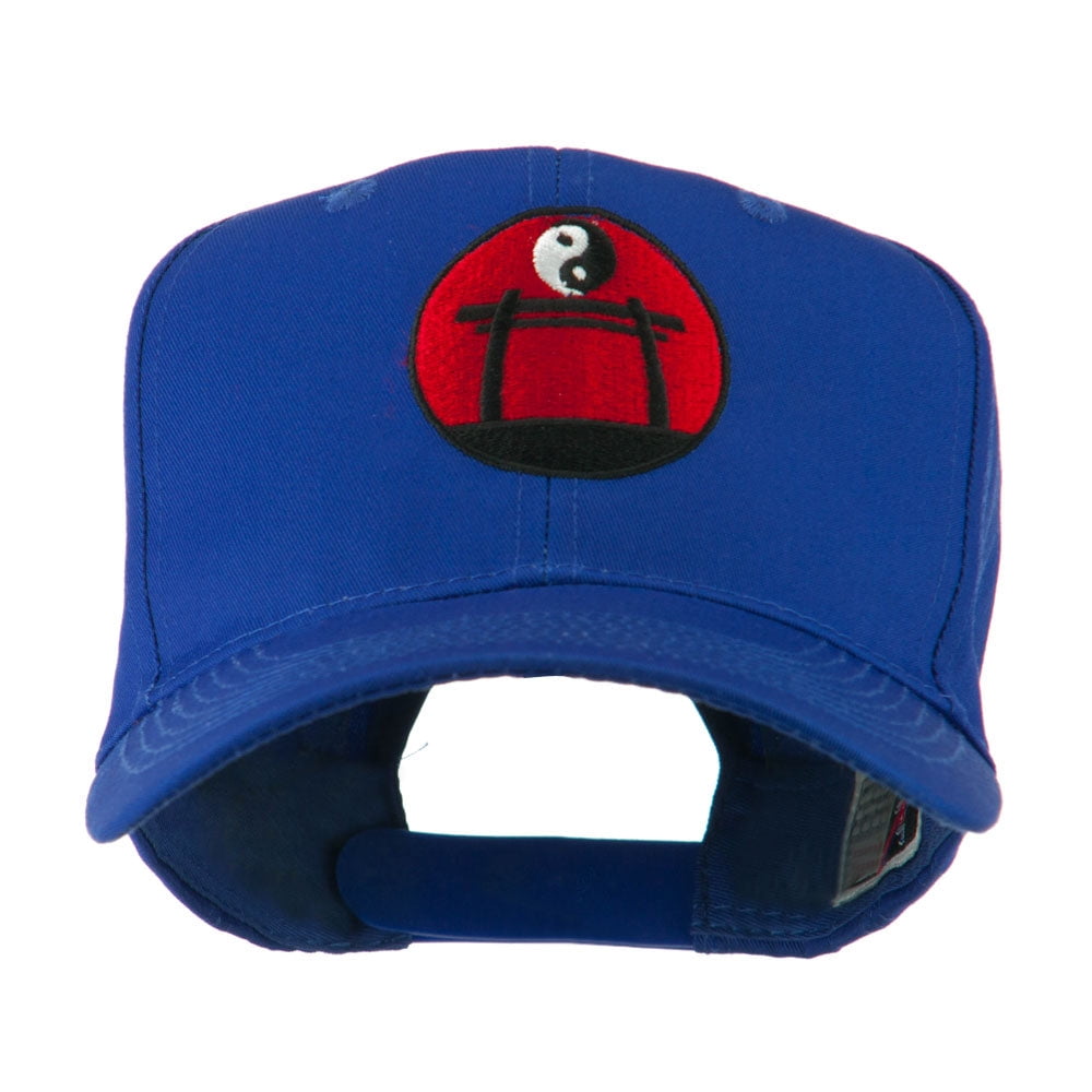 Martial Arts Logo Yin and Yang Embroidered Cap - Royal OSFM - Walmart.com