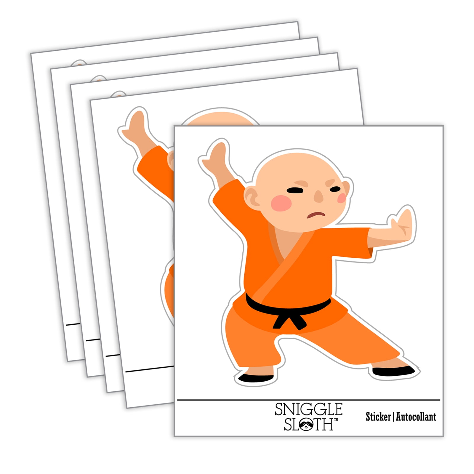 Martial Arts Monk Boy Car Window Bumper Water Bottle Phone Tablet ...