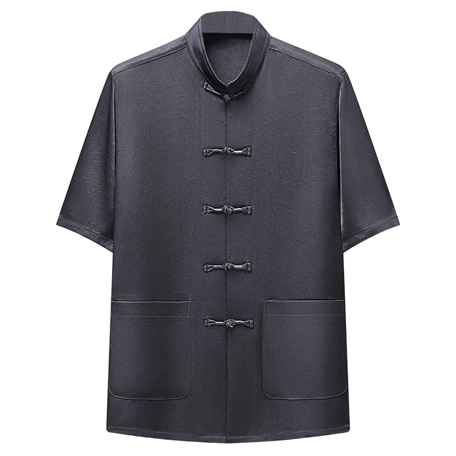 Martial Arts Suit,Kung Fu Uniforms Tops with Stand-up Collar Tai Chi ...