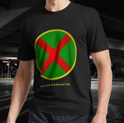 Martian Manhunter New Logo design Active Logo T-Shirt Funny Size S-5XL ...