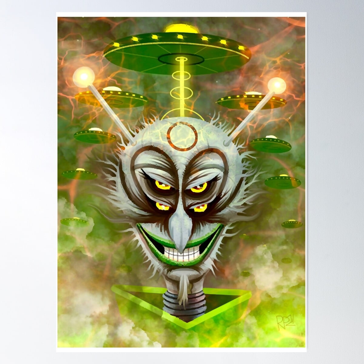 Martian Negotiator Poster Wall Art, Modern Wall Decor For Living Room ...