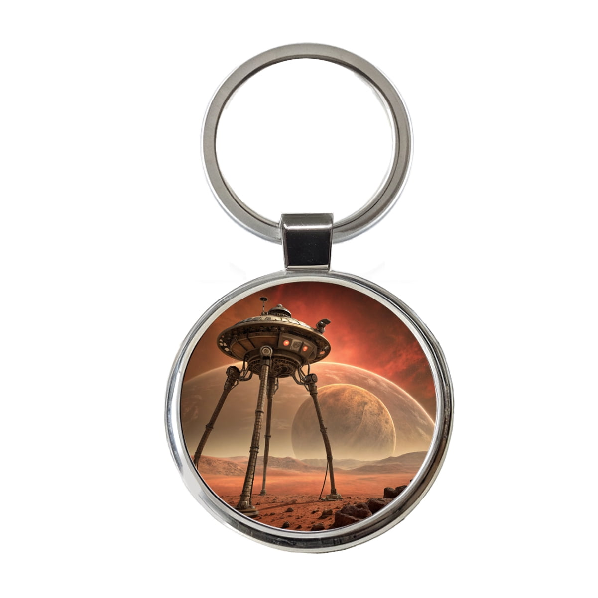 Martian Tripod War Machine Sci-fi From War Of The Worlds Metal Round ...