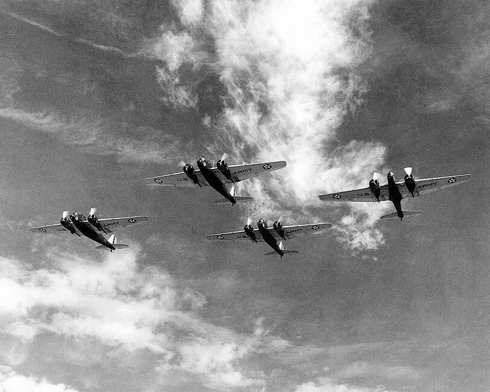 Martin B-12 Bomber Formation - 20x30 Inch Laminated Aviation Poster ...