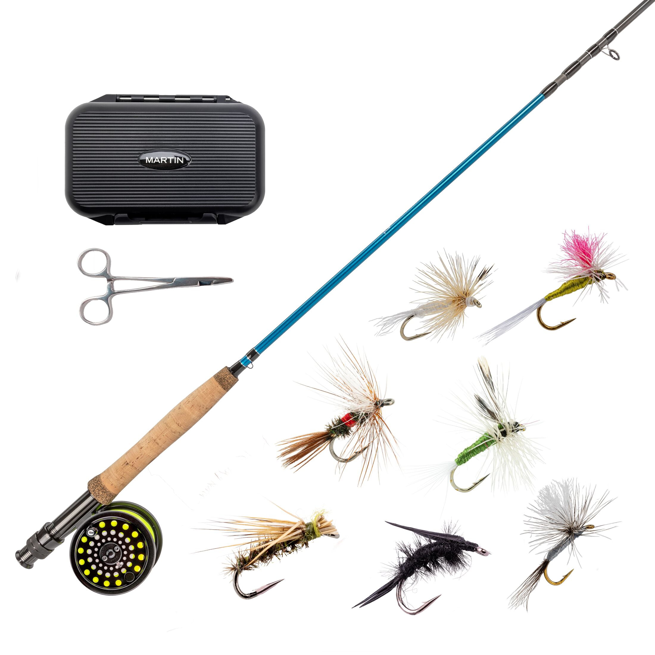 Martin Blue Chip 56R Dry Fly Special Fly Reel and Fishing Rod Combo Kit ...