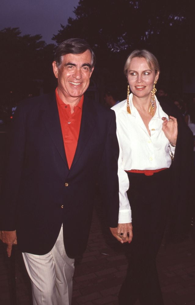 Martin Bregman In Blazer With Red Shirt Holding Hands With Cornelia ...