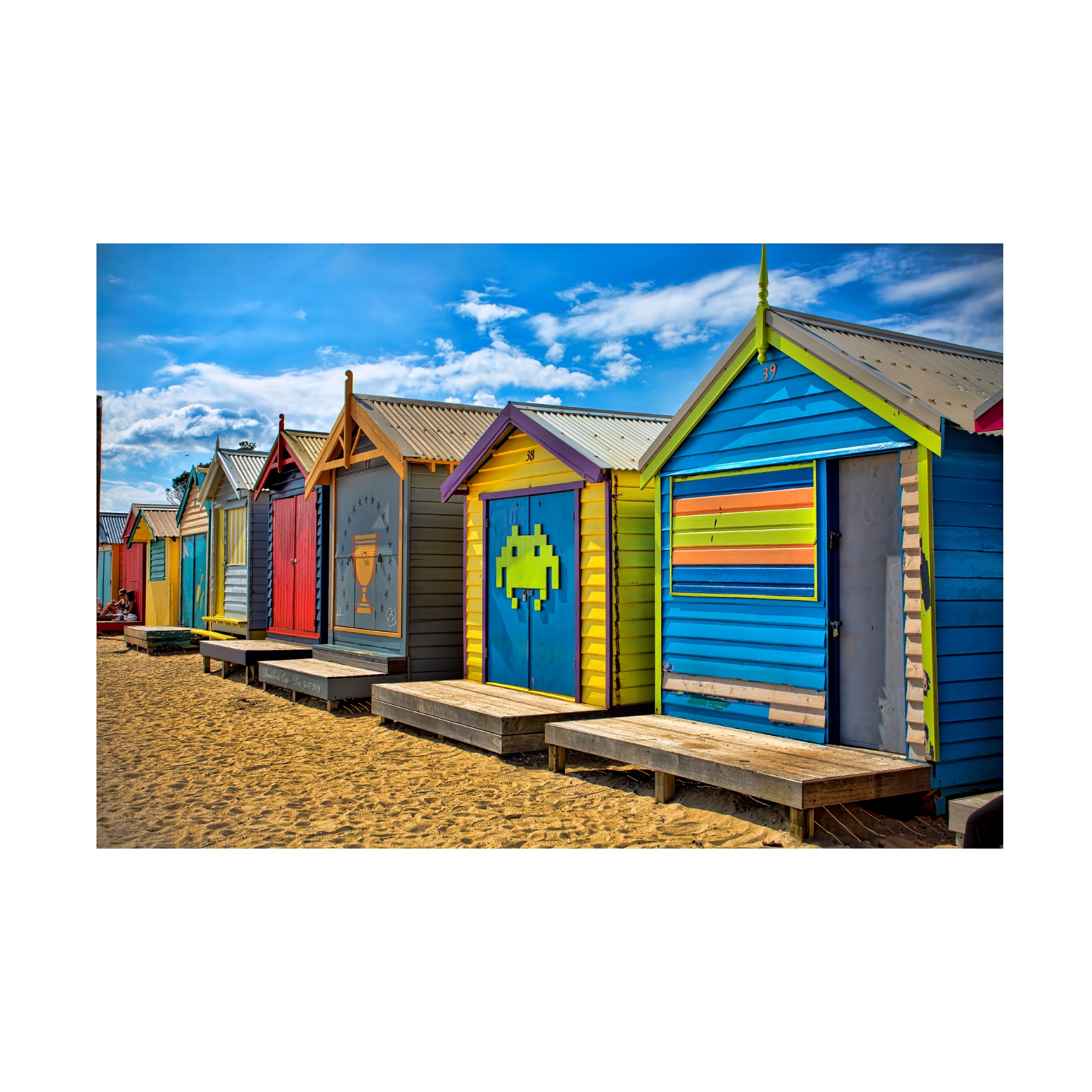 Martin Fine Photography 'Beach Huts 01' Canvas Art - Walmart.com