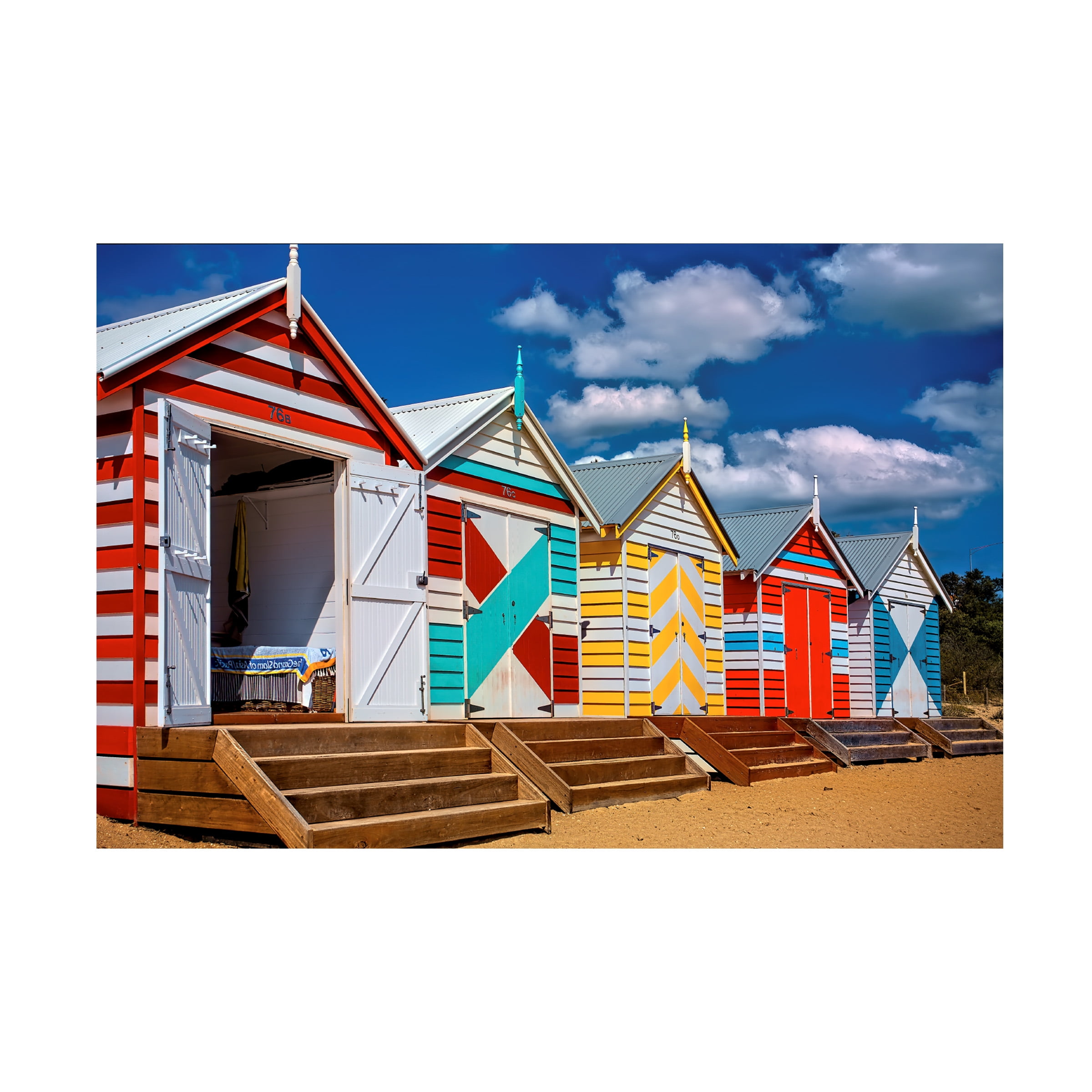 Martin Fine Photography 'Beach Huts 02' Canvas Art - Walmart.com
