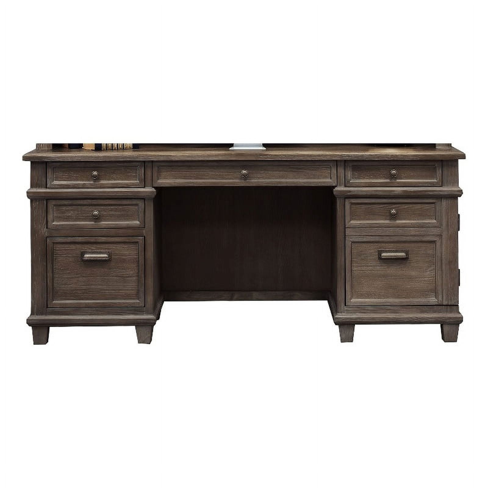 Martin Furniture Carson Credenza Wood Office Desk Writing Table Gray ...