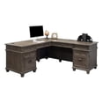 Martin Furniture Carson Wood L-Desk & Return Writing Table Office Desk ...
