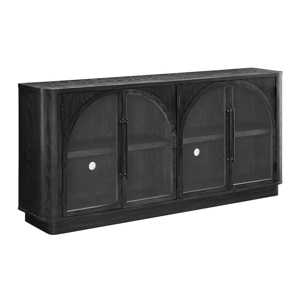 Martin Furniture Wood 70" Console with glass doors, TV Stand, Accent ...