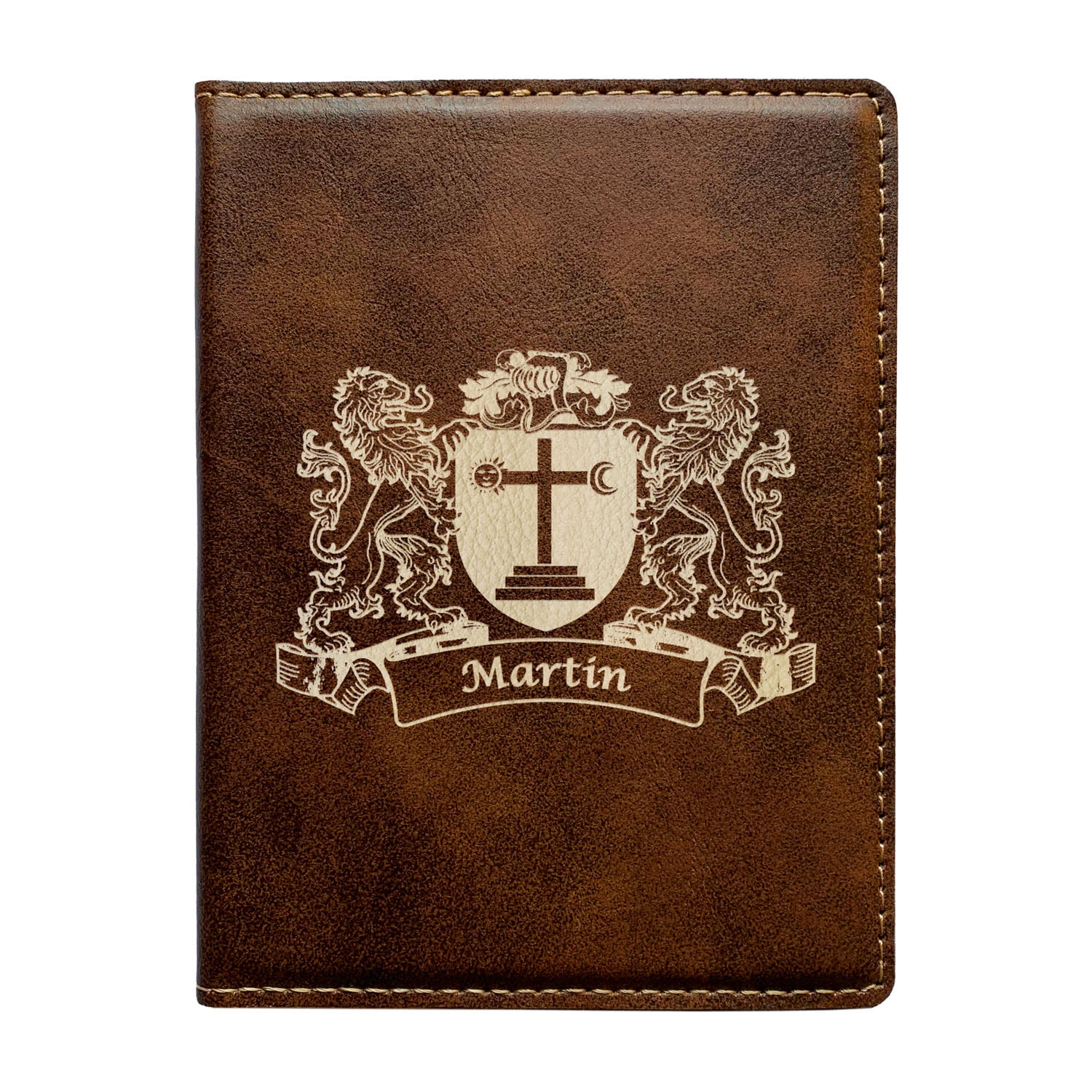 Martin Irish Coat of Arms Leather Passport Wallet - Walmart.com
