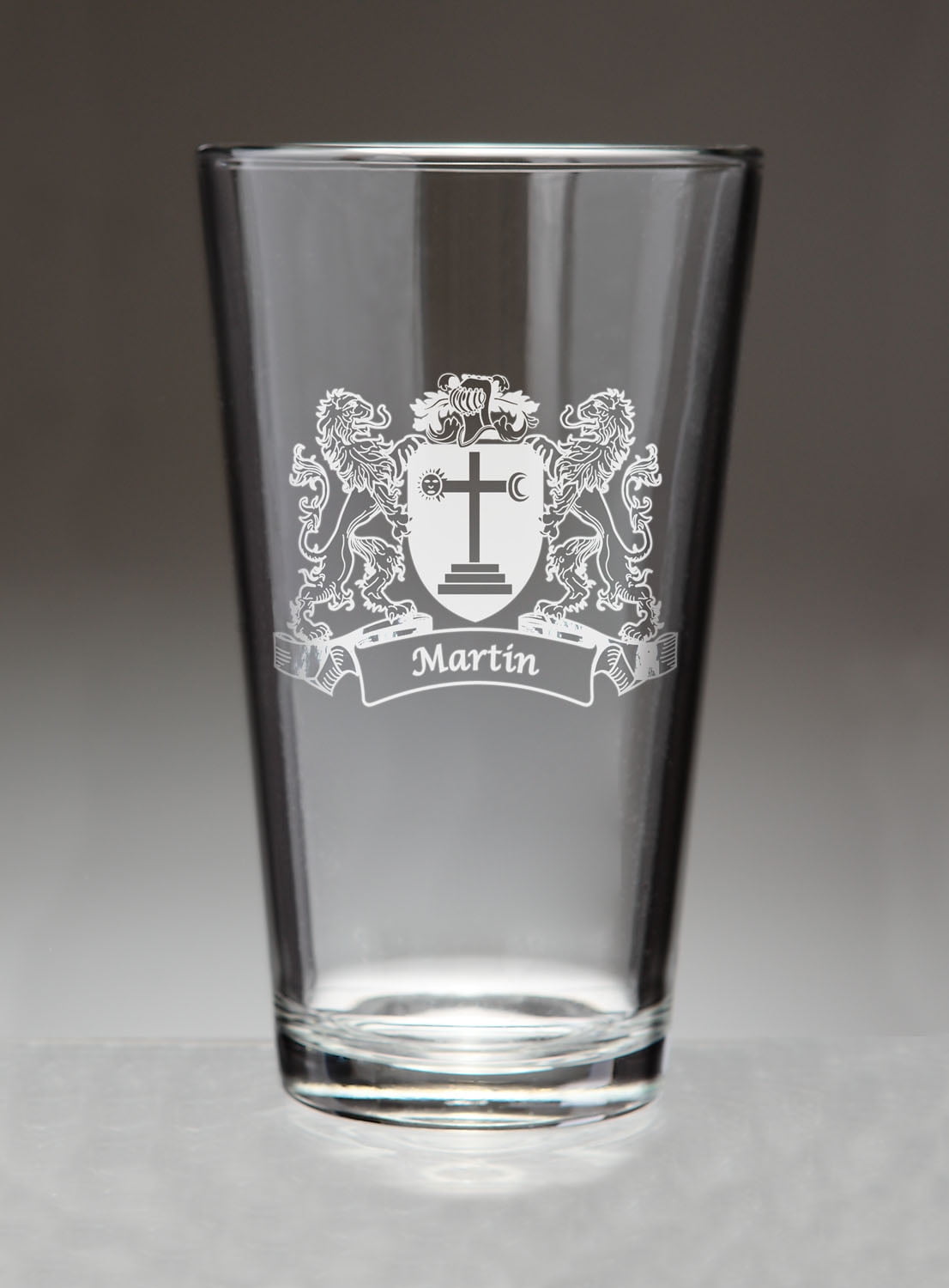 Martin Irish Coat of Arms Lions Pint Glasses (Sand Etched) - Walmart.com