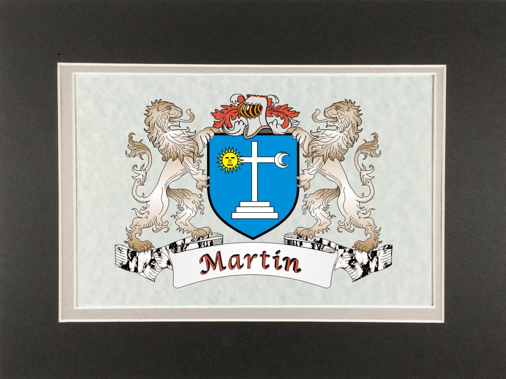 Martin Irish Coat of Arms Print - Frameable 9" x 12" - Walmart.com
