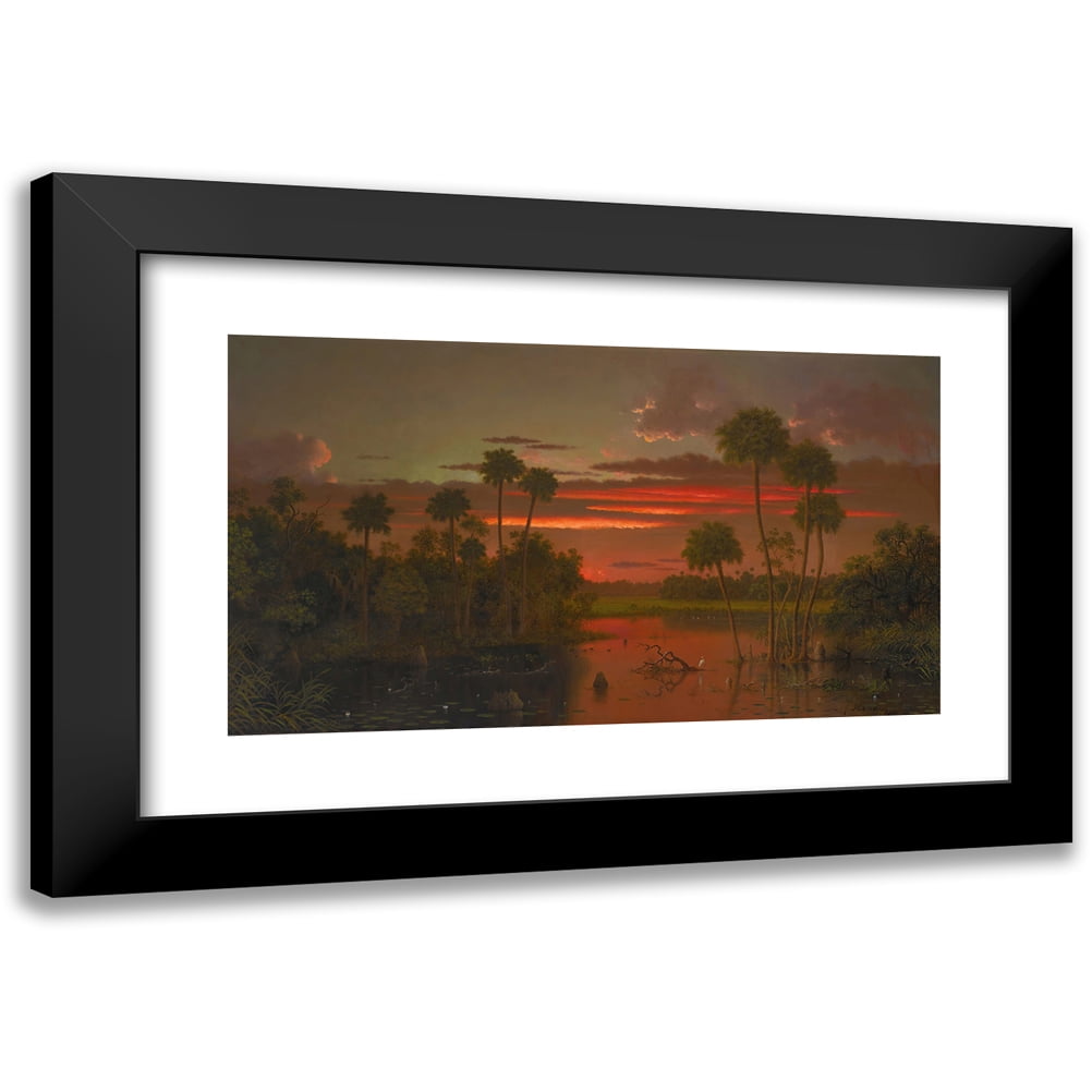 Martin Johnson Heade 18x12 Black Modern Framed Museum Art Print Titled ...