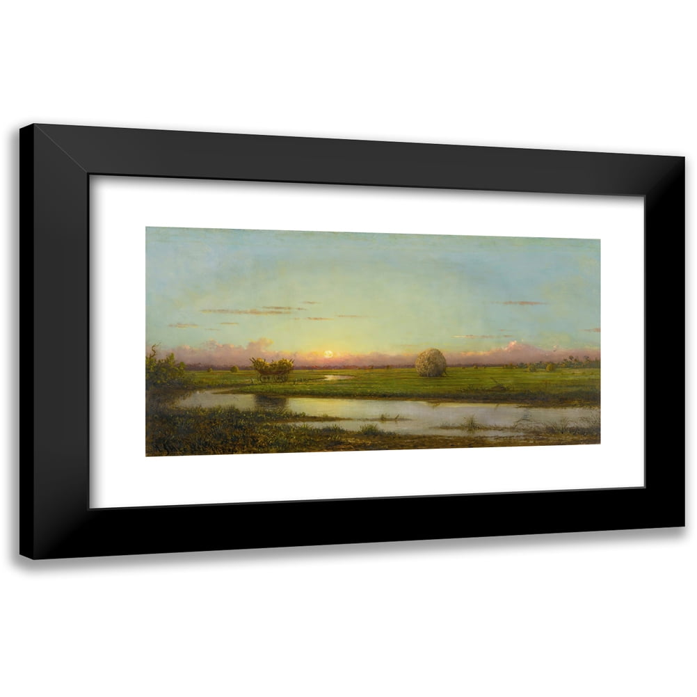 Martin Johnson Heade 24x14 Black Modern Framed Museum Art Print Titled ...