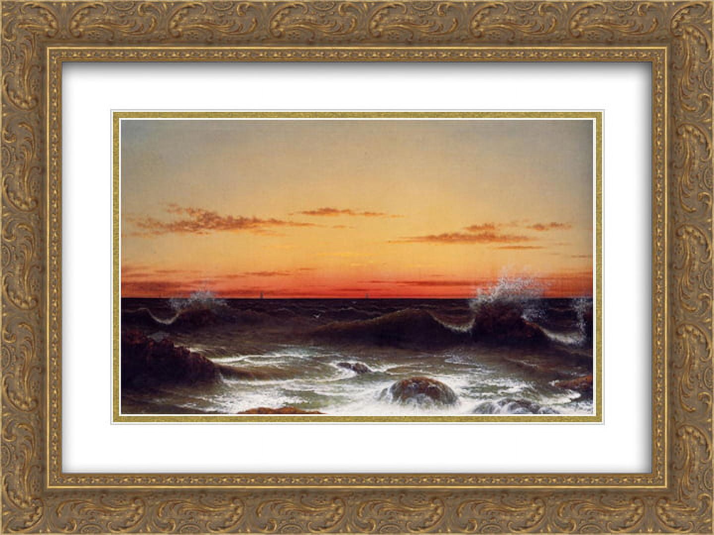 Martin Johnson Heade 2x Matted 24x18 Gold Ornate Framed Art Print ...