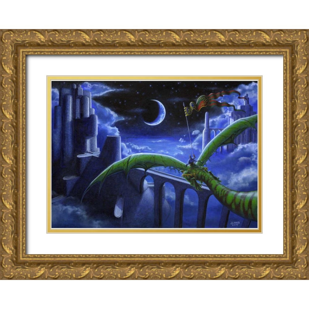 Martin, Jose Luis 24x18 Gold Ornate Wood Framed with Double Matting ...