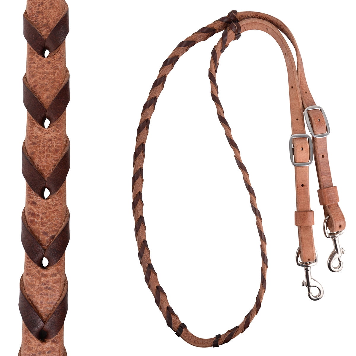 Martin Saddlery Latigo Laced Barrel Rein 3/4-inch Thick Buckle and ...