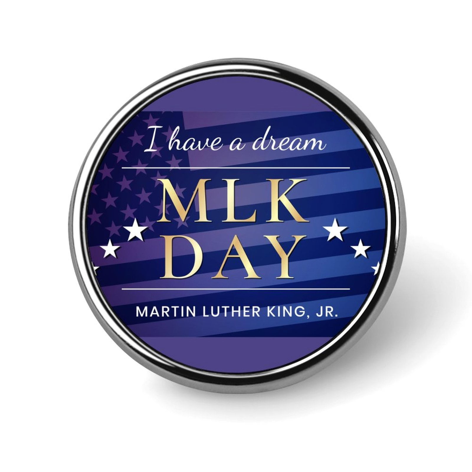 Martin Luther King Day Pins Round Buttons Enamel Badge Brooch for Men ...