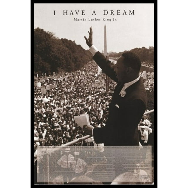 Martin Luther King - Dream Laminated & Framed Poster (24 x 36 ...