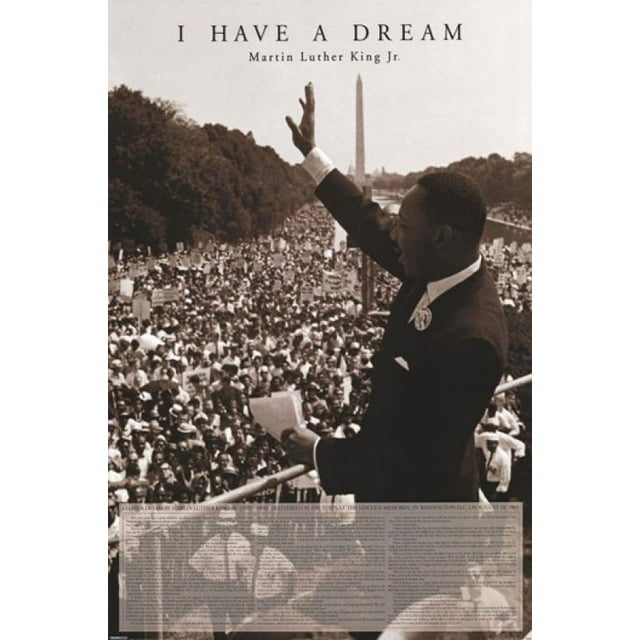 Martin Luther King - Dream Laminated Poster (24 x 36) - Walmart.com