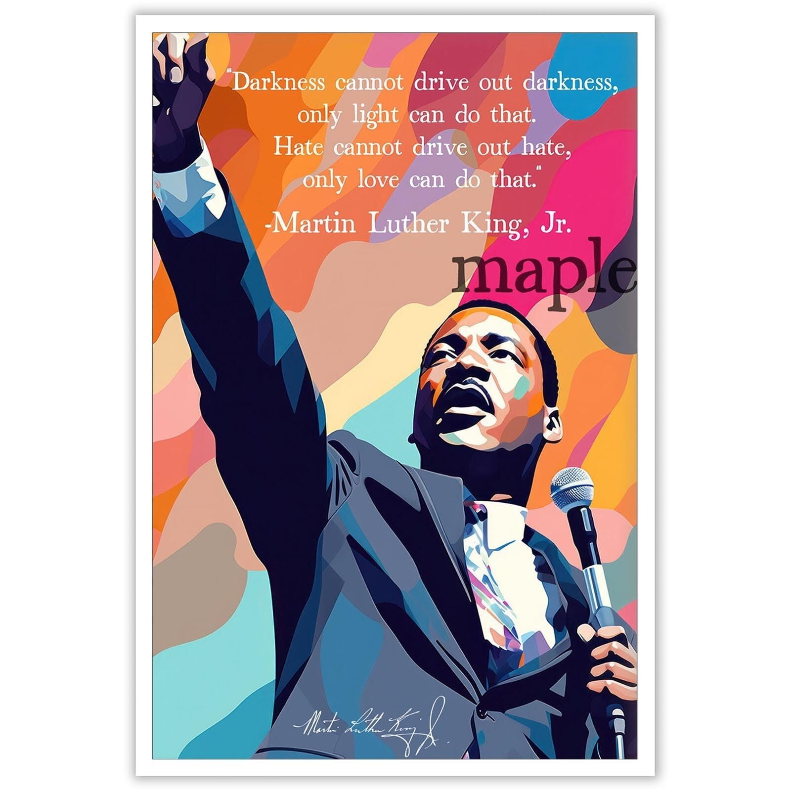 Martin Luther King Inspirational Quotes Poster I have a dream speech ...