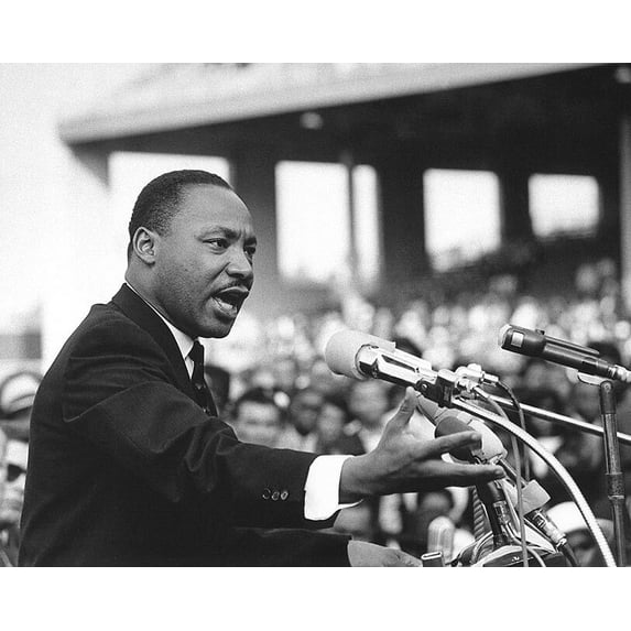 Martin Luther King Jr. Giving Speech Style - A - 20x30 Inch Laminated ...