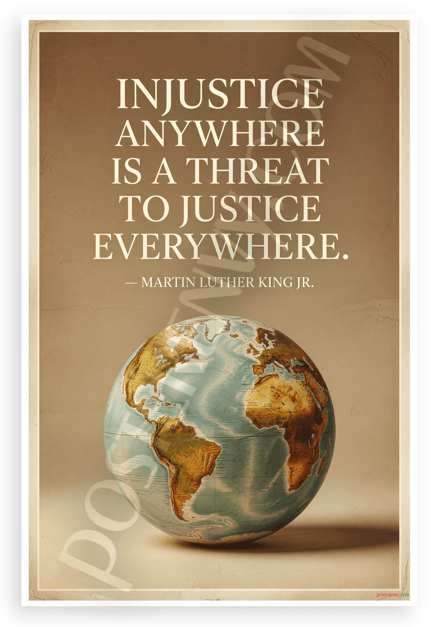 Martin Luther King Jr. "Injustice Anywhere Is a Threat to Justice ...
