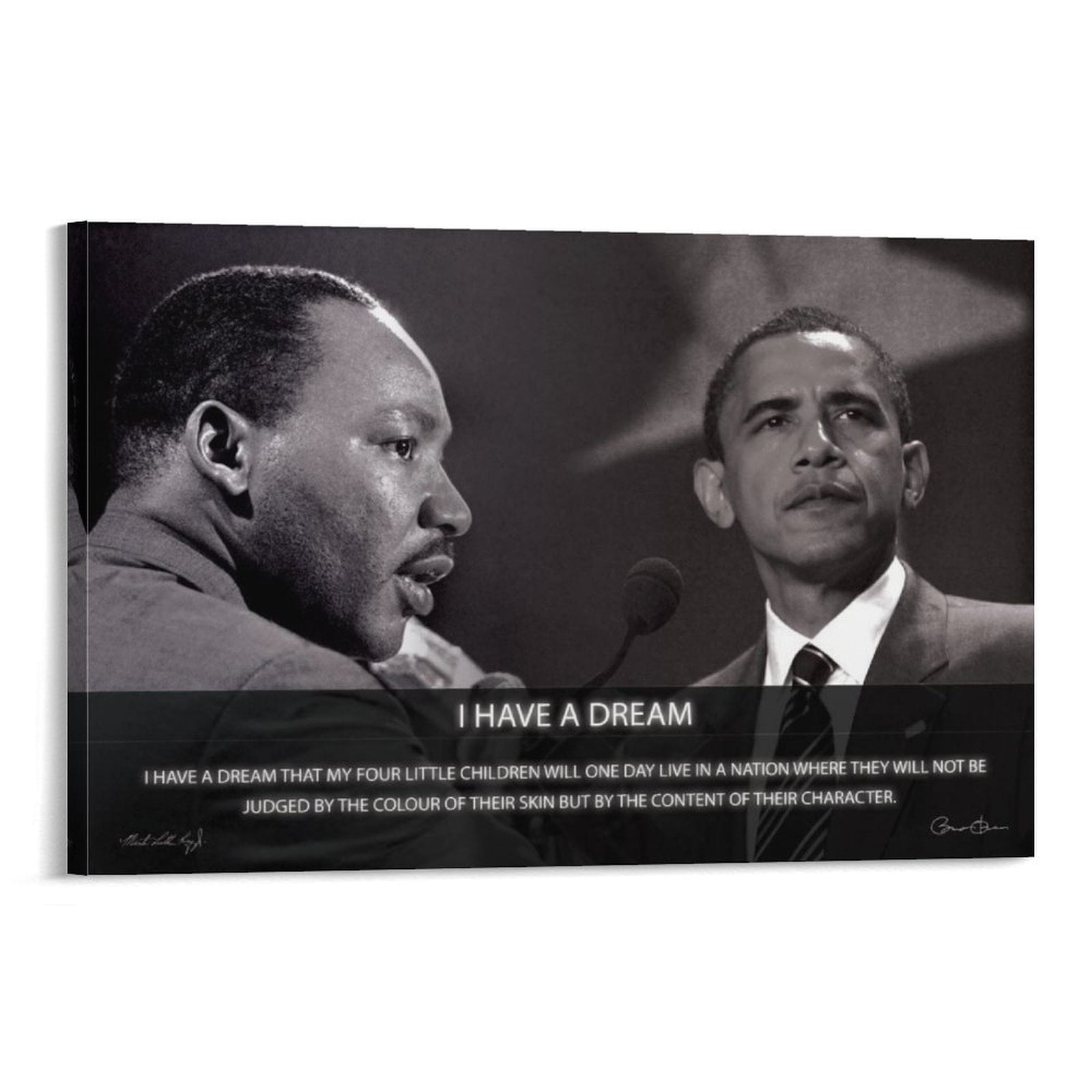 Martin Luther King Jr. MLK Obama Poster Gifts Canvas Painting Poster ...