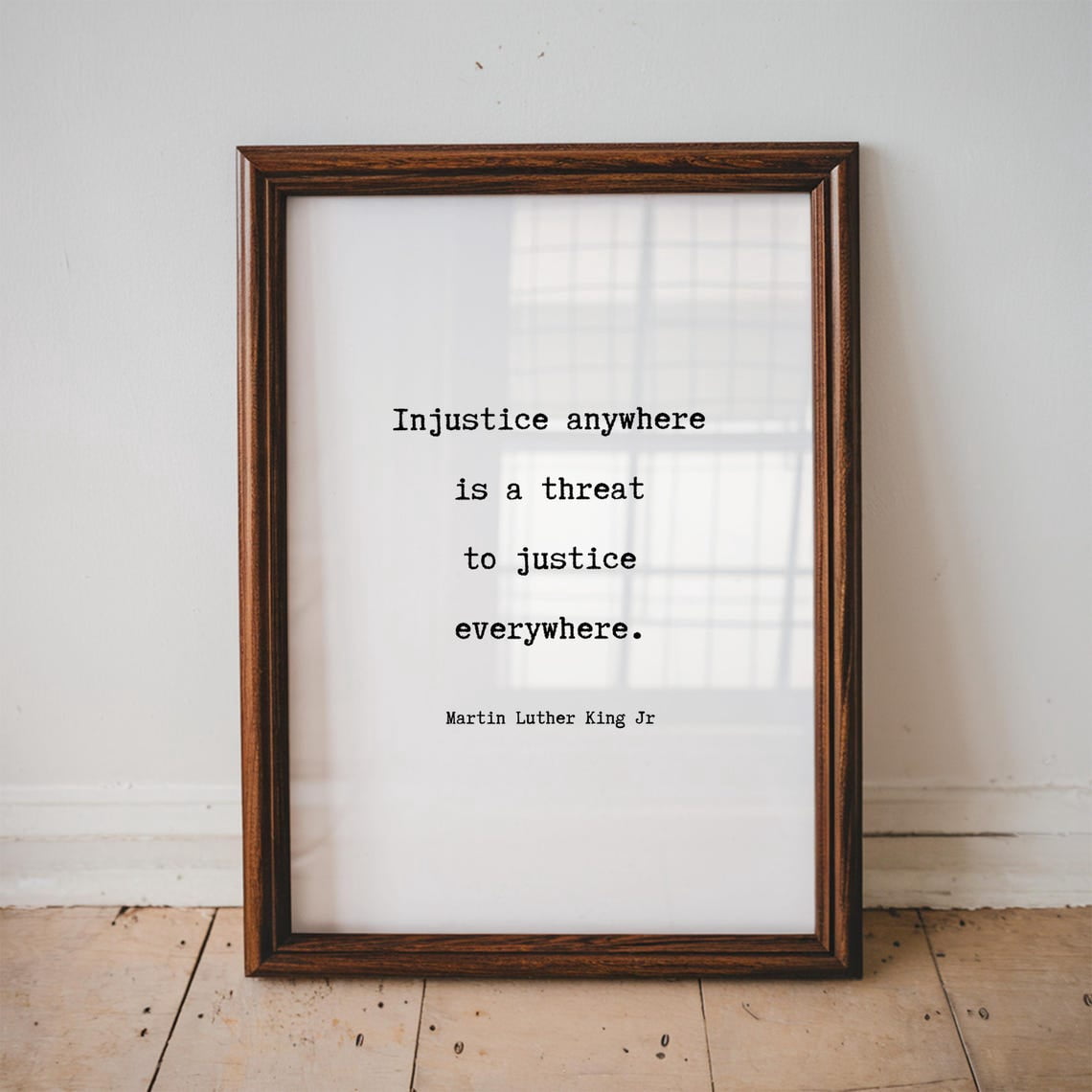 Martin Luther King Jr Quote Inspirational Injustice Bedroom Wall Decor ...