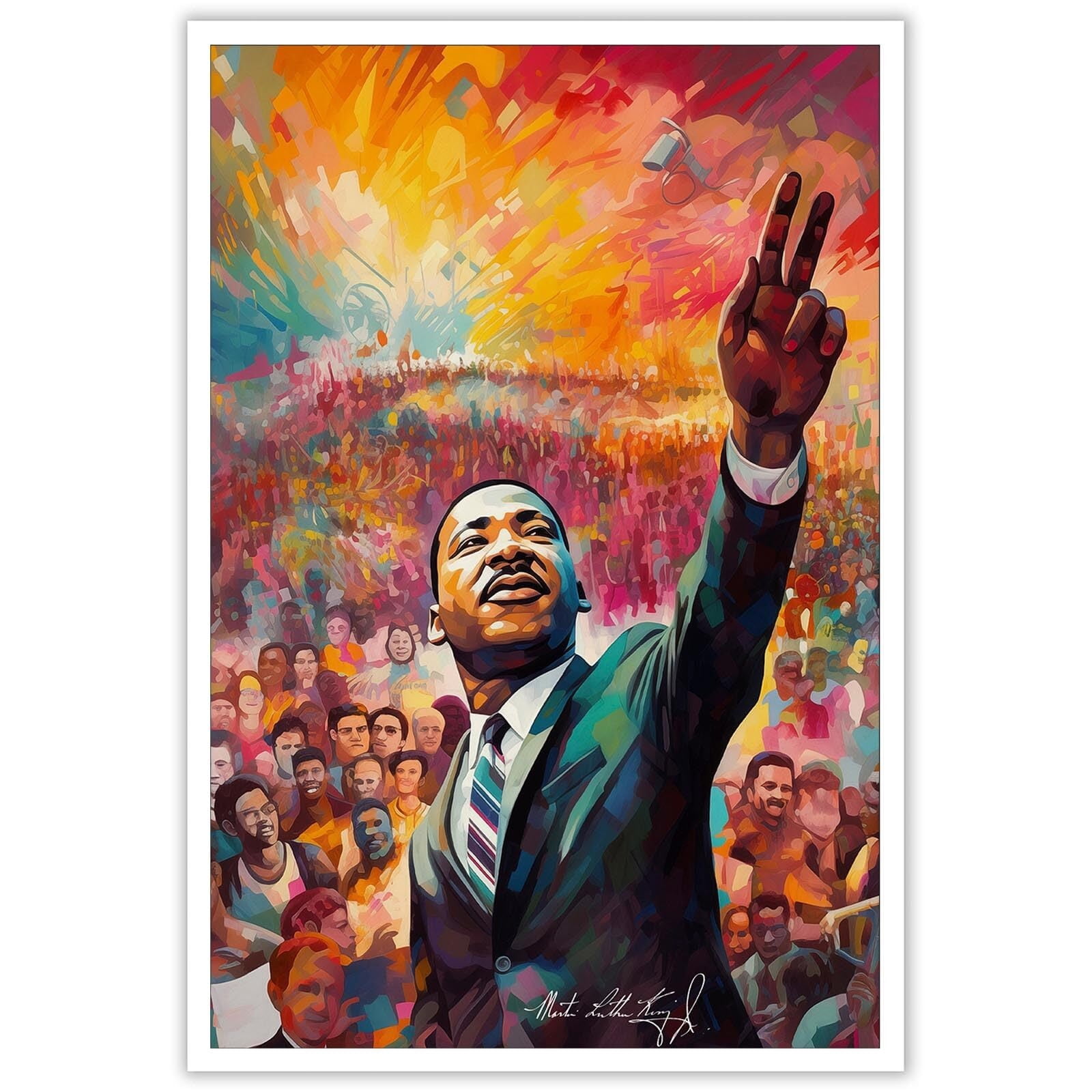 Martin Luther King Poster I have a dream speech scene Color Abstraction ...