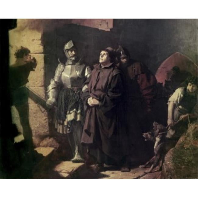 Martin Luthers Arrival in Wartburg Freidrich Paul Thumann 1834-1903 ...