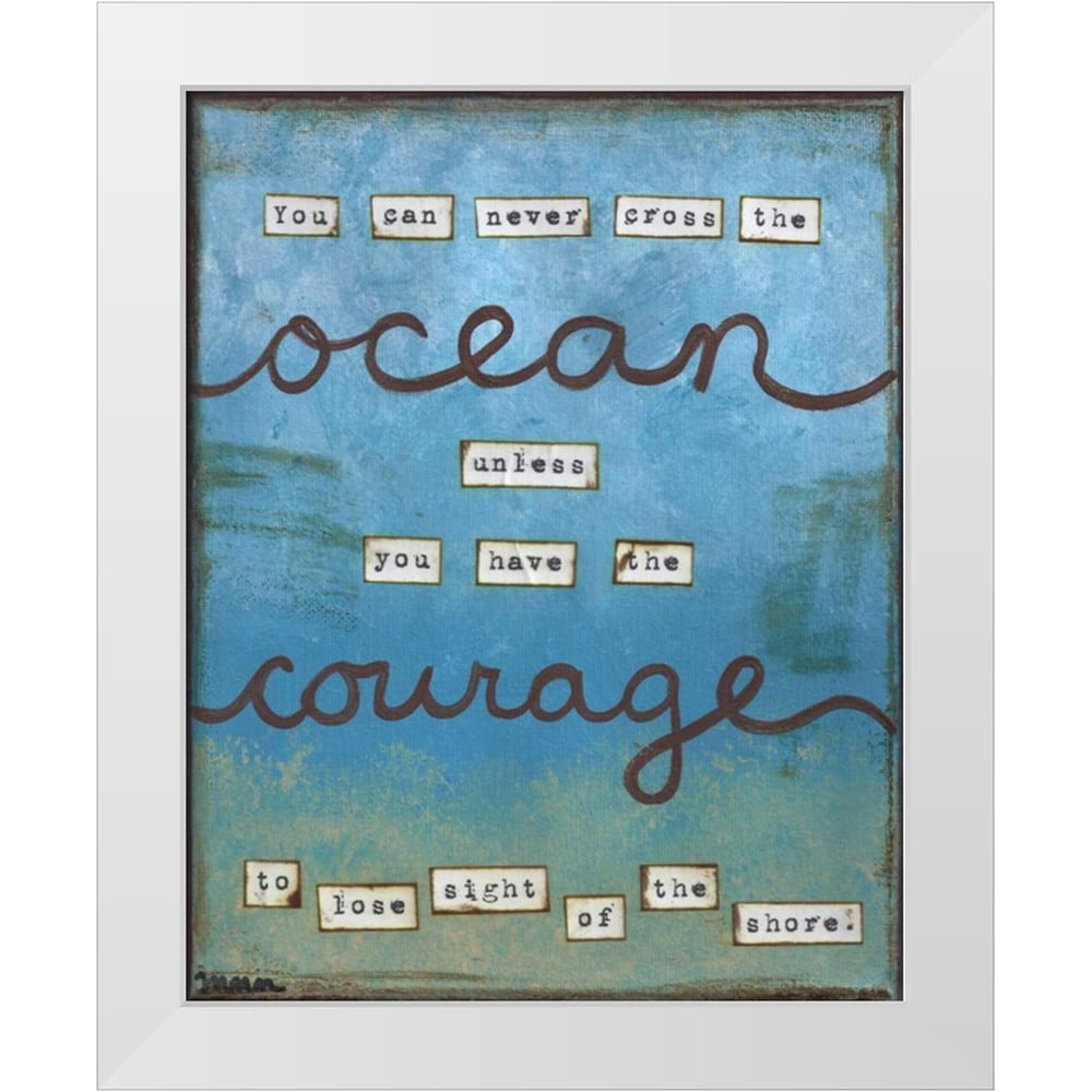 Martin, Monica 20x24 White Modern Wood Framed Museum Art Print Titled - Ocean Courage - Walmart.com