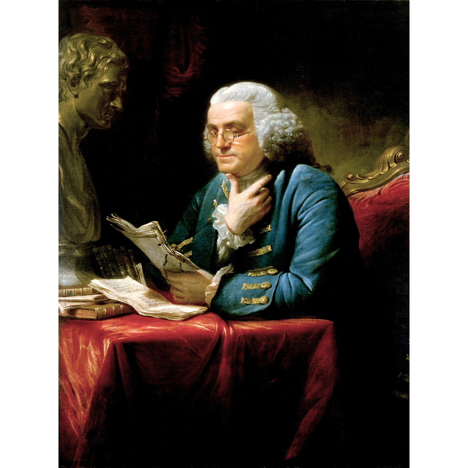 Martin Portrait Founding Father Benjamin Franklin Painting Extra Large ...