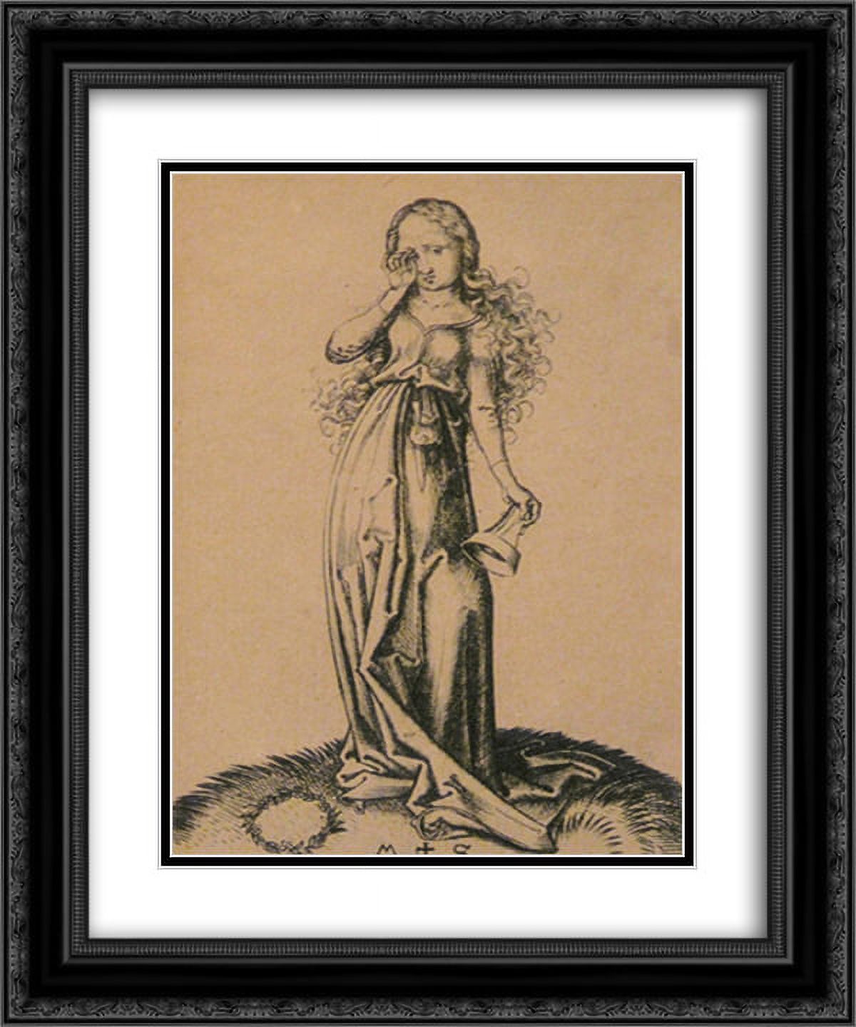Martin Schongauer 2x Matted 20x24 Black Ornate Framed Art Print ...