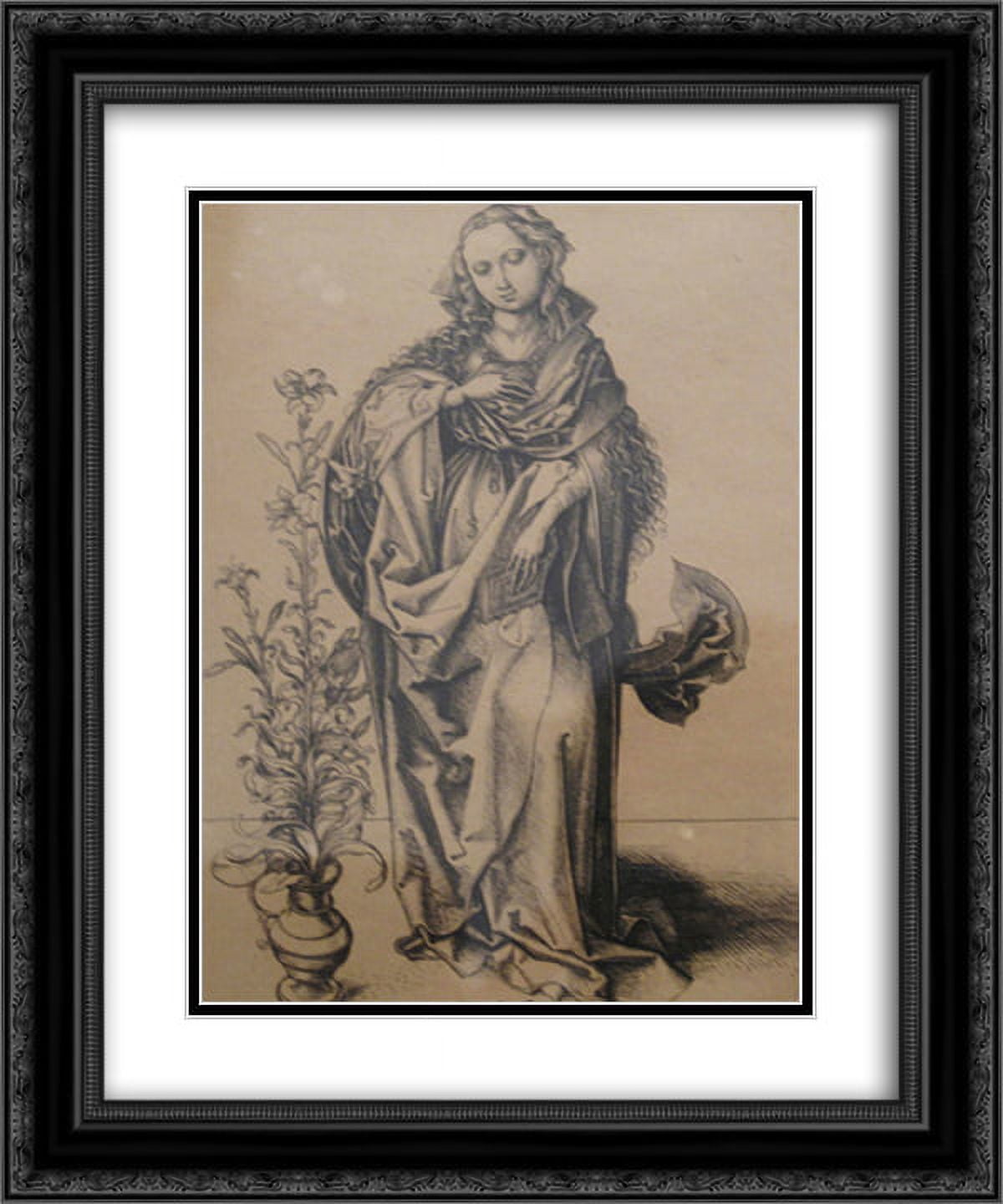 Martin Schongauer 2x Matted 20x24 Black Ornate Framed Art Print ...
