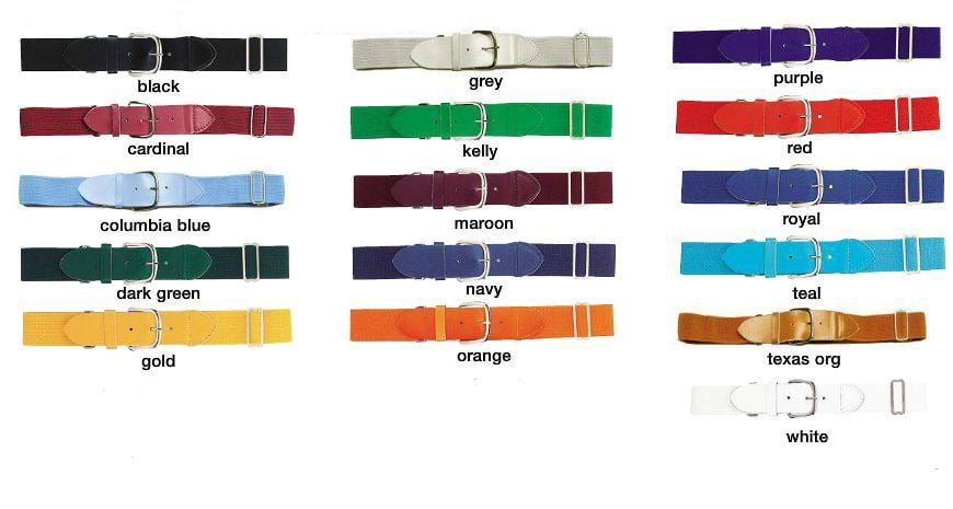 Martin Sports Dozen (12) ADULT Baseball / Softball Adjustable Belts, 1. ...