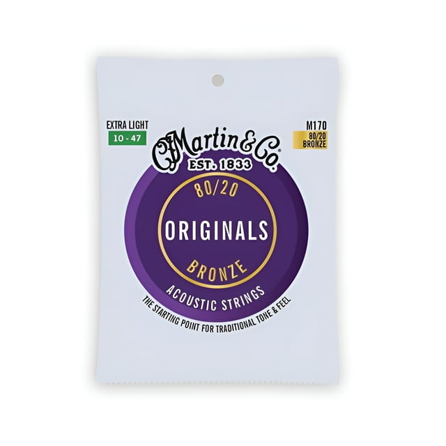 Martin Strings 41Y20M170-U 10-47 Gauge Original 80-20 Bronze Acoustic ...