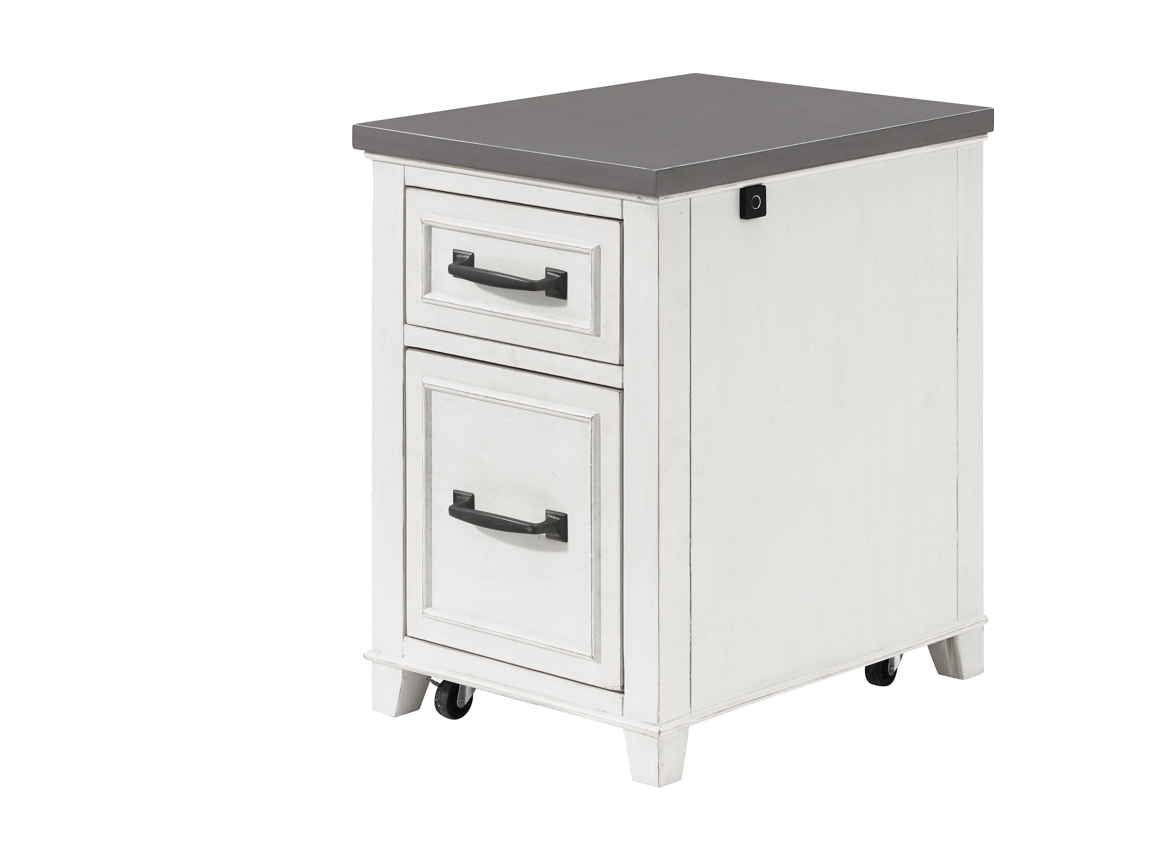 Martin Svensson Home Del Mar File Cabinet with Fingerprint Lock, White ...