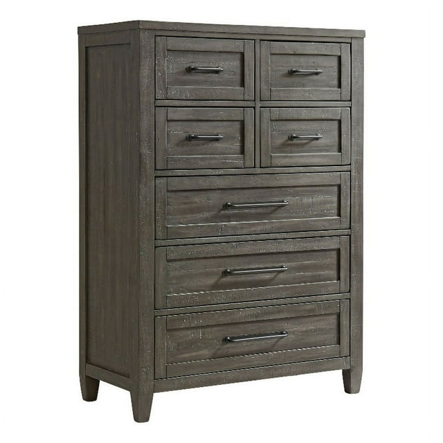 Martin Svensson Home Napa Solid Wood 7 Drawer Gray Chest - Walmart.com