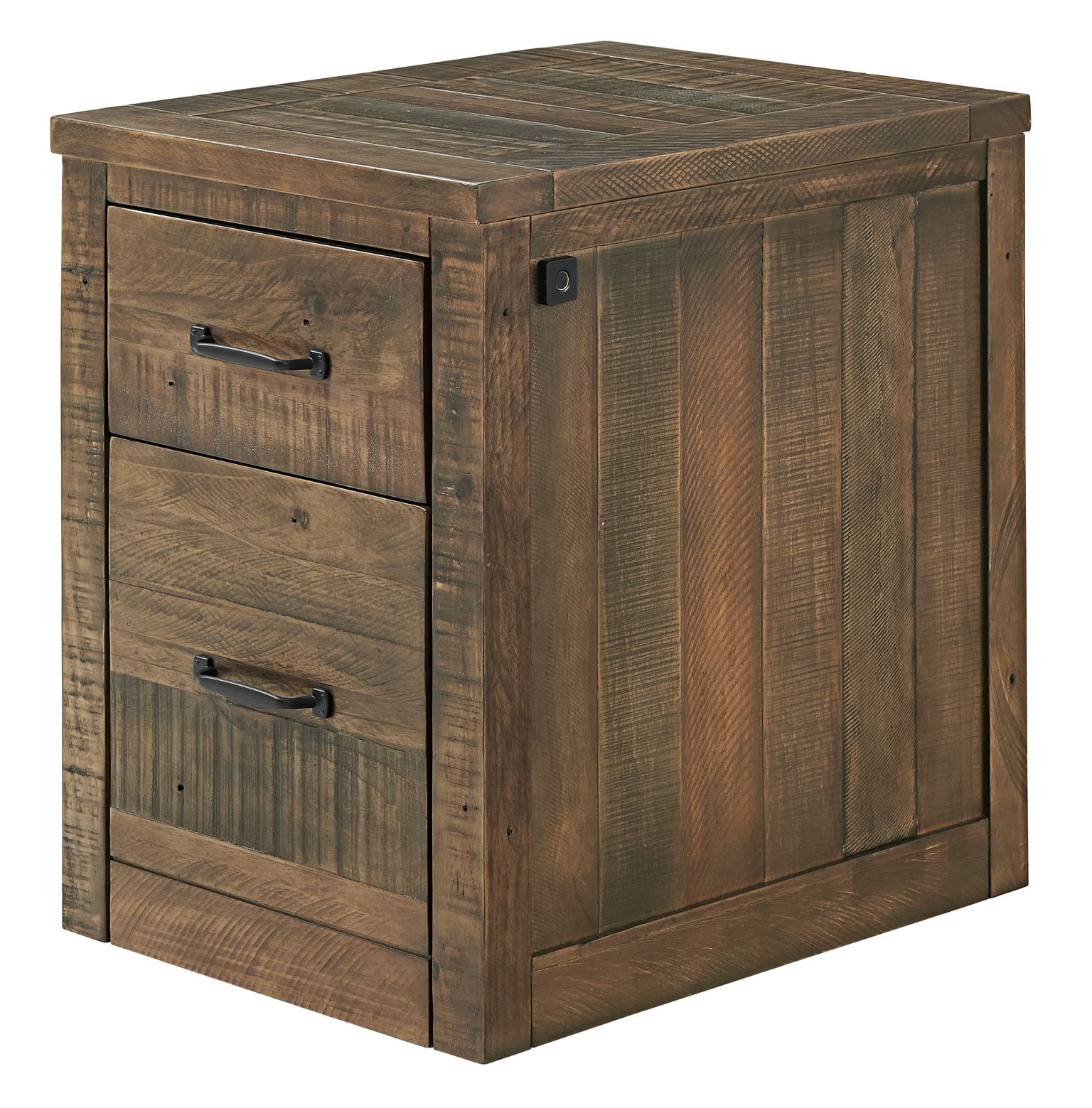 Martin Svensson Home Rustic 2 Drawer File Cabinet with with Fingerprint ...