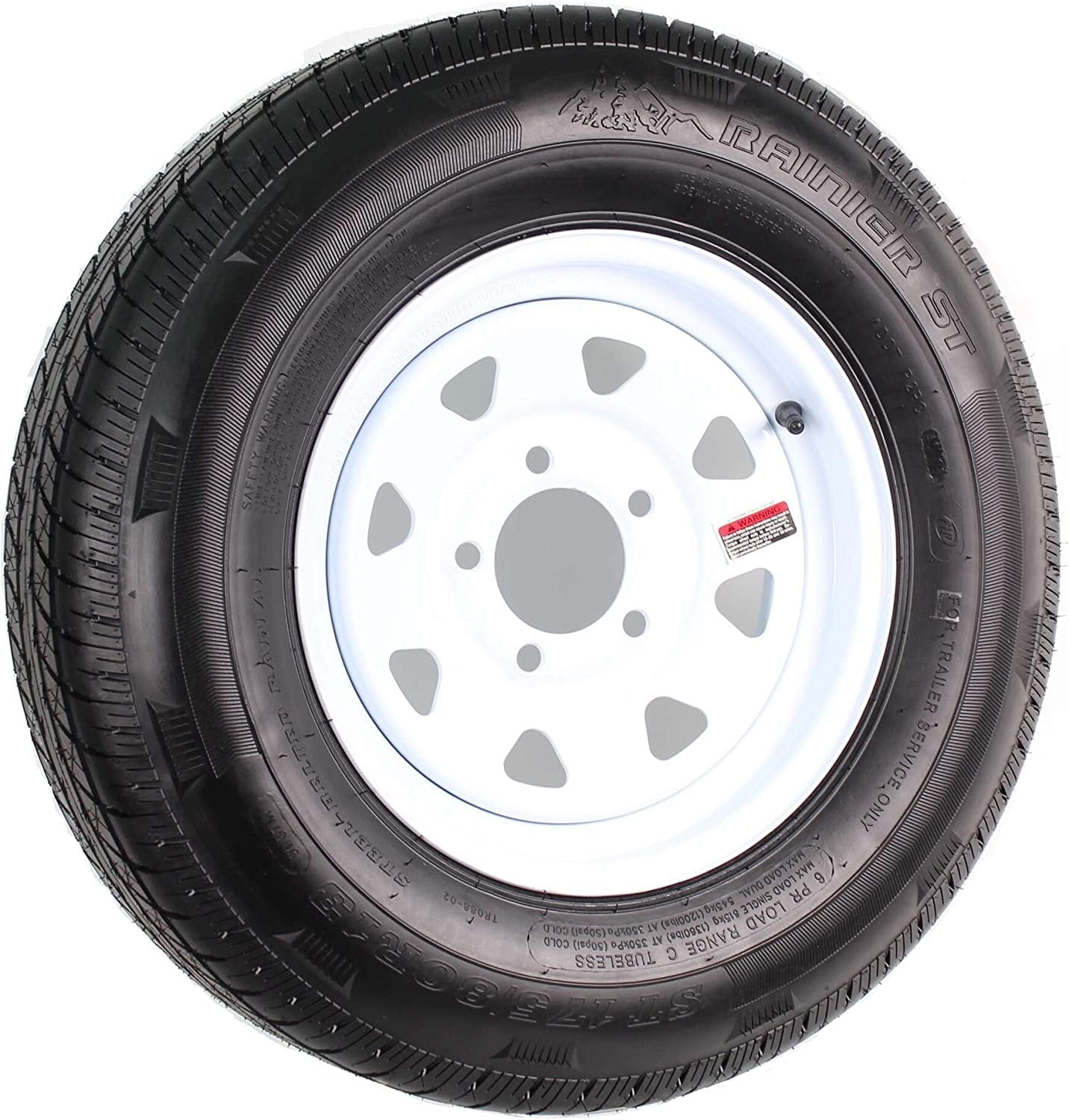 Martin Wheel 175/80r-13 Radial Trailer Tire & Custom Spoke Wheel ...