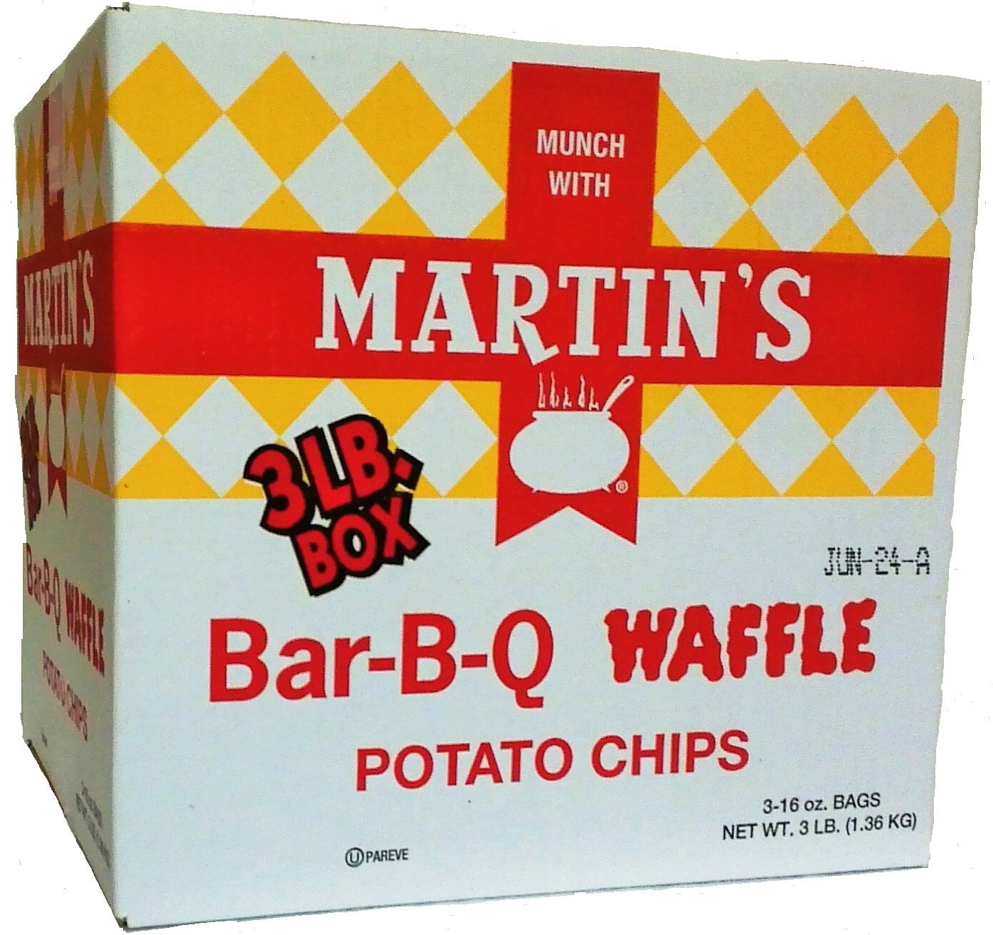 Martin's B-B-Q Waffle Potato Chips (3 LB Box) - Walmart.com