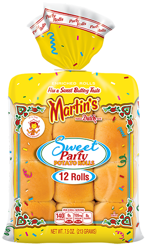 Martin's Famous Pastry Sweet Dinner Potato Buns, 3 Bags, 12 Pack 15 oz ...