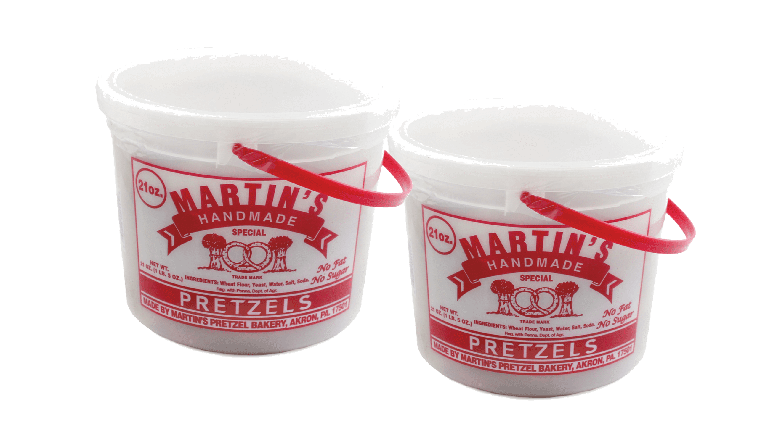 Martin's Handmade Pretzels, Hand Twisted in Plastic Container, Salted ...