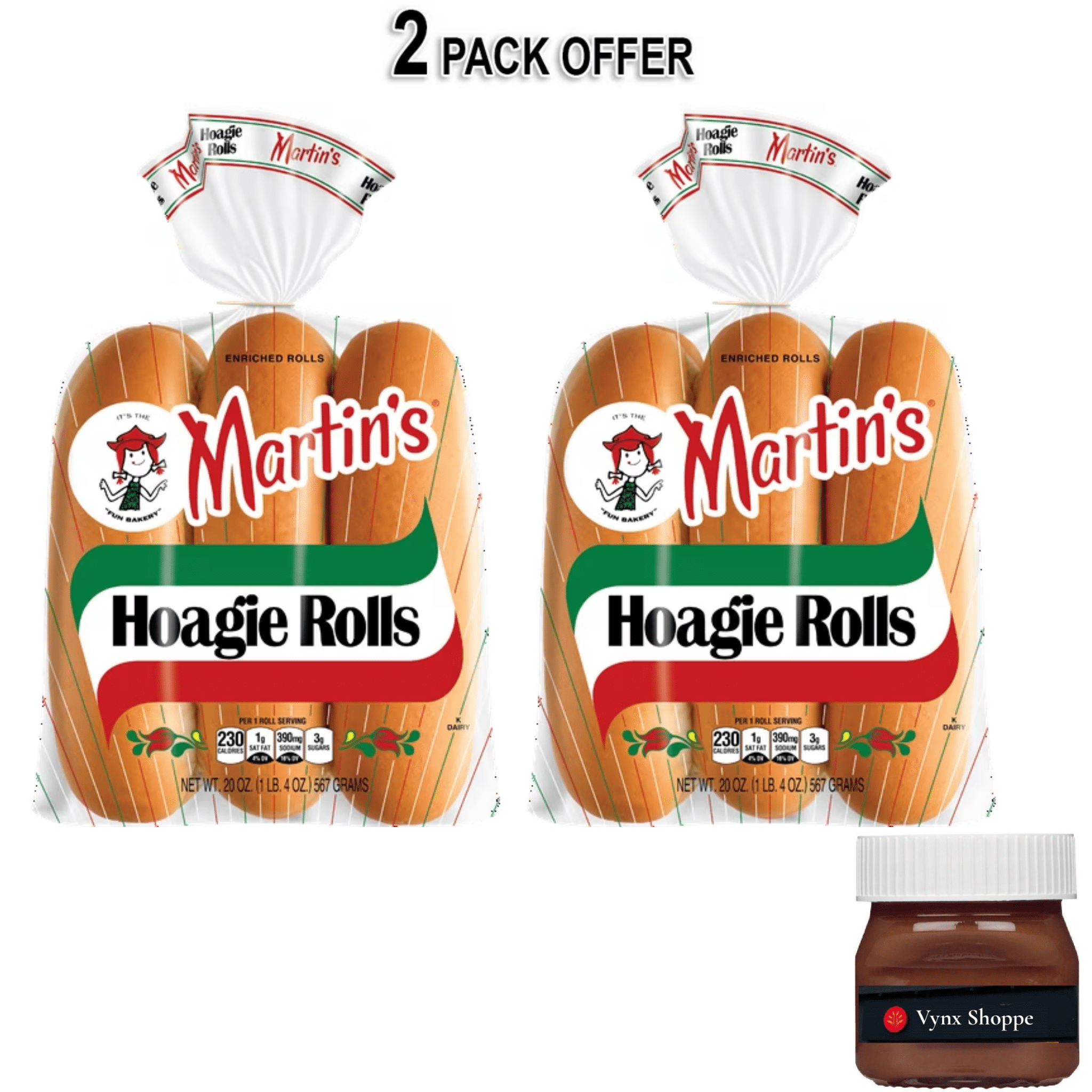 Martin's Hoagie Rolls, 6 count - Walmart.com