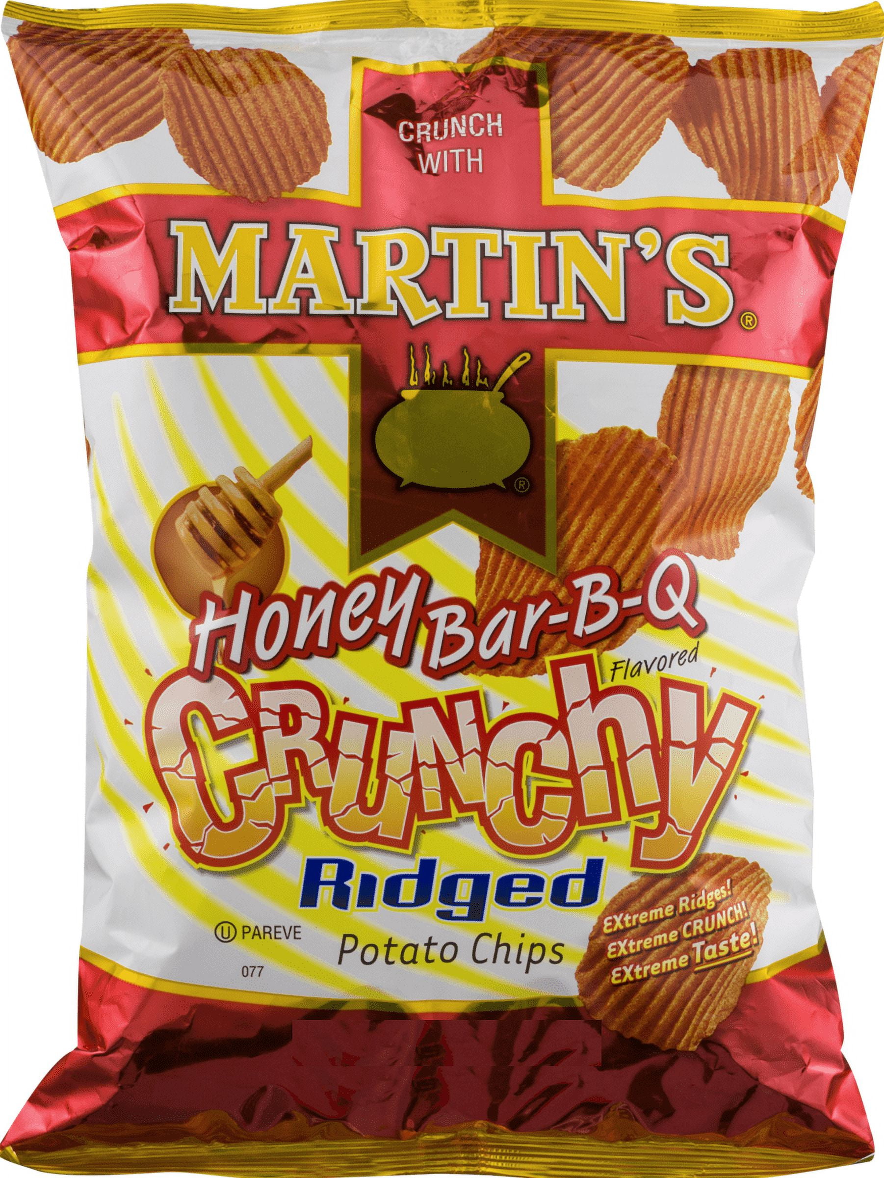 Martin's Honey BBQ Crunchy Ridged Potato Chips, 4-Pack 8.5 oz. Bags ...