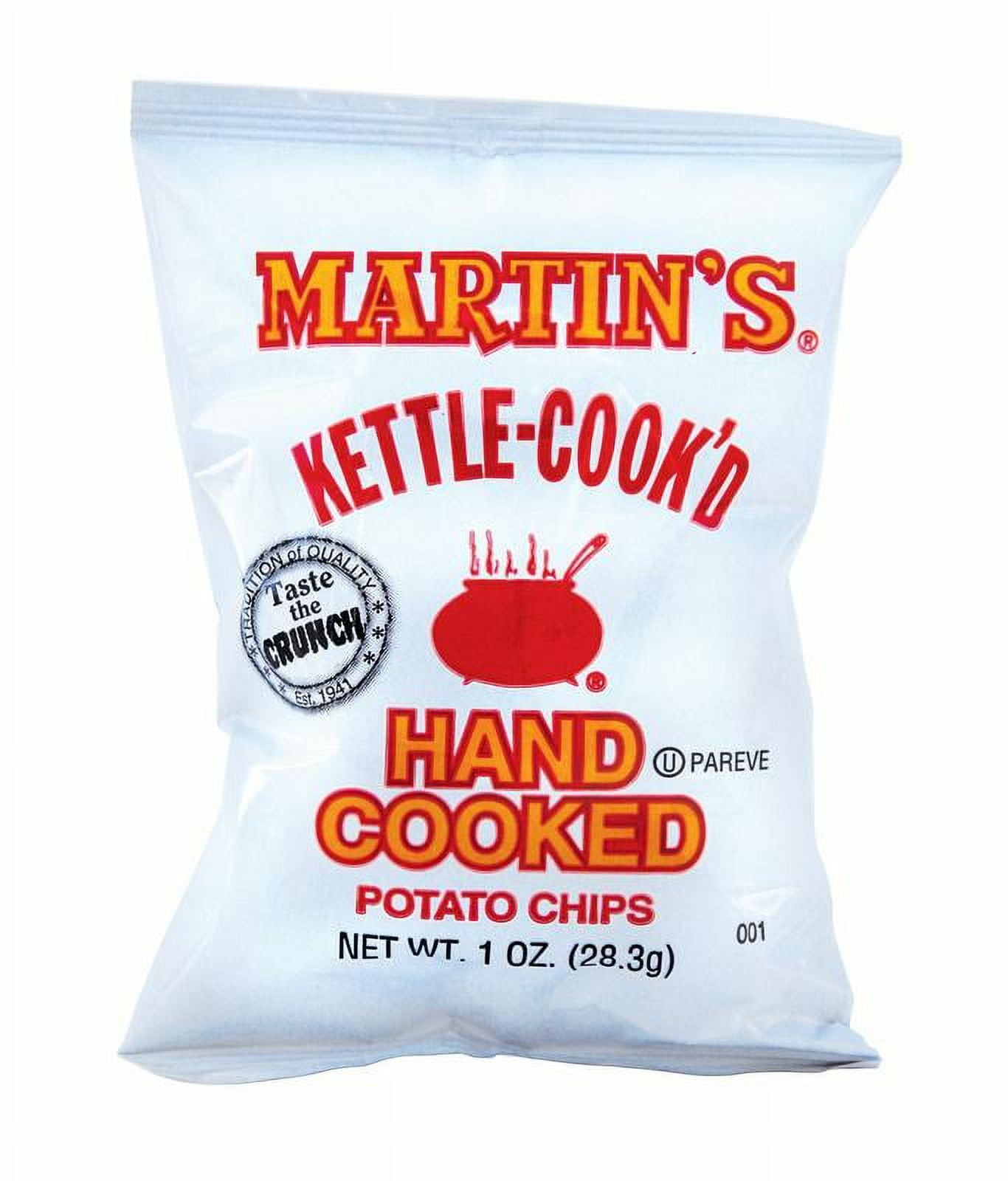 Martin's Kettle-Cook'd Hand Cooked Original Potato Chips 1 oz. Bag- 30 ...