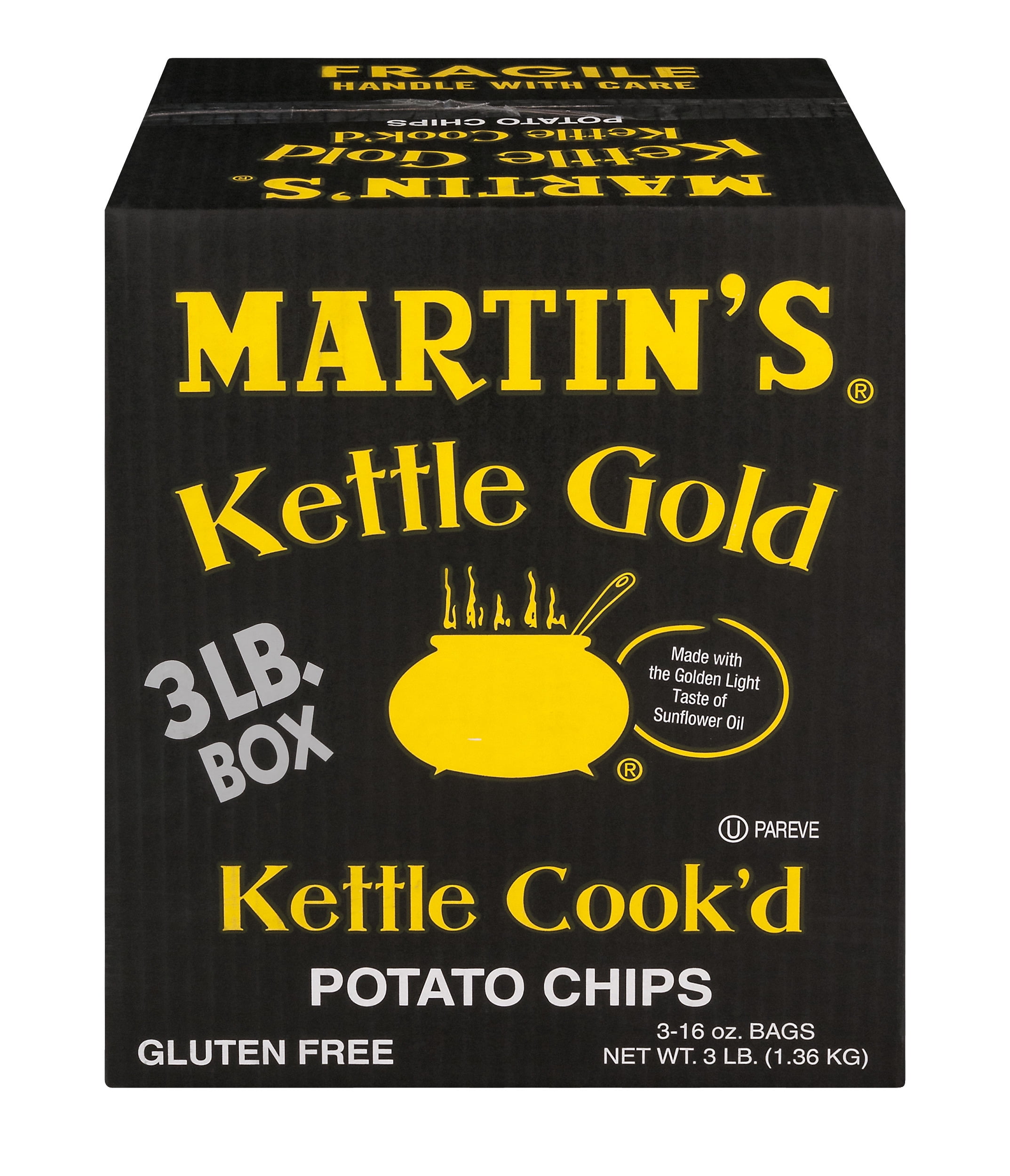 Martin's Kettle Gold Potato Chips Economy Sized 3 Pound Box - Walmart.com