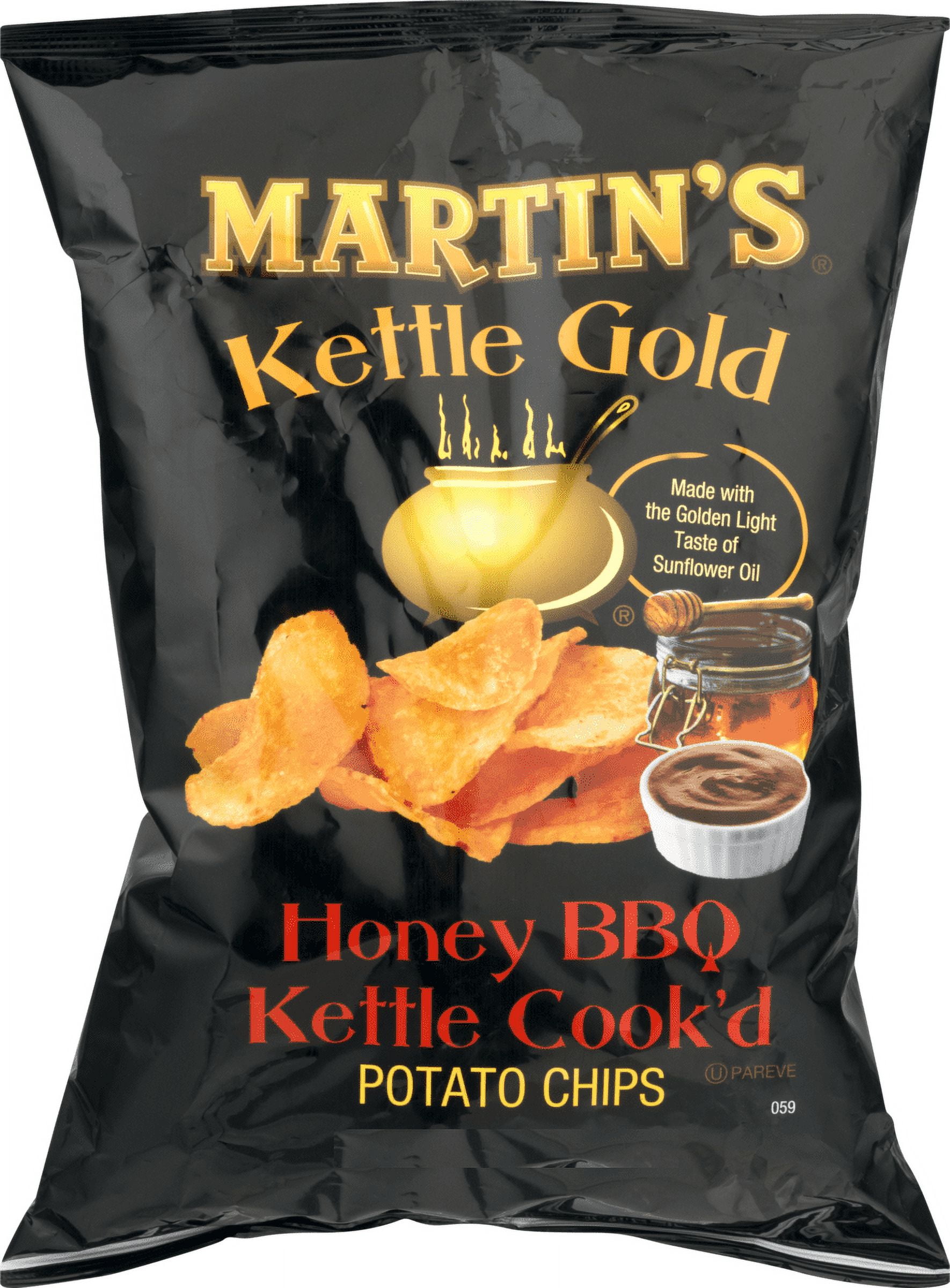 Martin's Kettle Gold Potato Chips Honey BBQ 8 oz. Bag (4 Bags ...